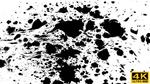 Many Ink Drops on Wet Paper 15, Stock Footage | VideoHive