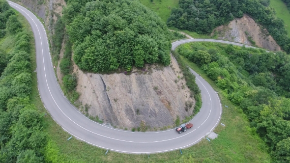 U-shape Road and Tractor, Stock Footage | VideoHive