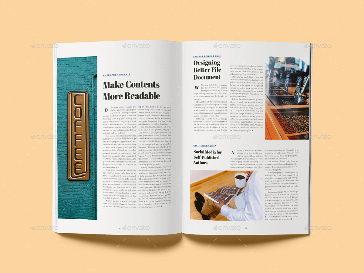 Workstead Magazine - 40 Pages Indesign Template by Danibernd | GraphicRiver