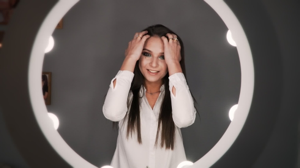 Beautiful Young Woman's Face, Stock Footage | VideoHive