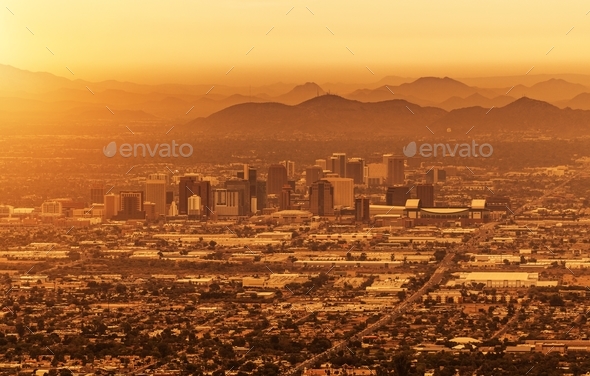 Phoenix Arizona Cityscape Stock Photo by duallogic | PhotoDune