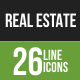 26 Real Estate Green & Black Line Icons, Icons | GraphicRiver
