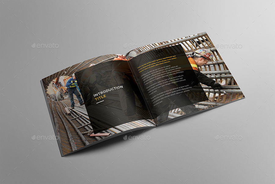 Square Construction Brochure, Print Templates | GraphicRiver