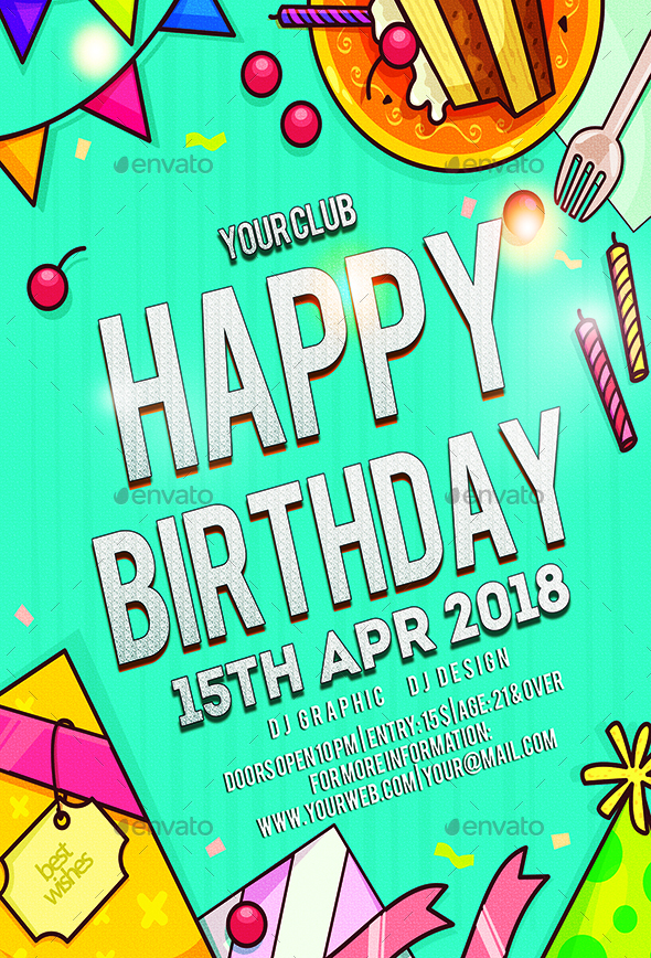 Birthday Flyer, Print Templates | GraphicRiver