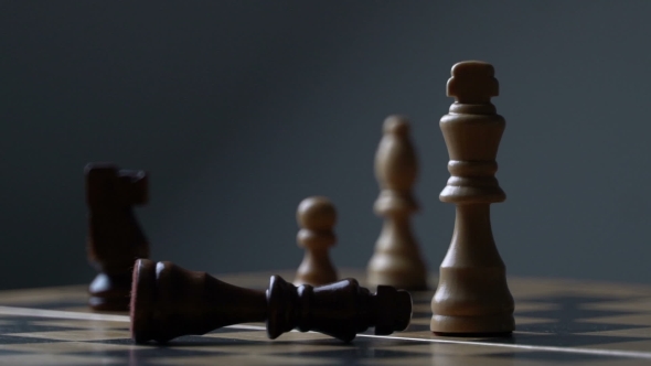 Fallen King on the Chess Board, Stock Footage | VideoHive