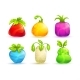 Cartoon Bright Colorful Fantasy Fruits, Vectors | GraphicRiver