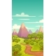 Cartoon Vertical Nature Landscape, Vectors | GraphicRiver