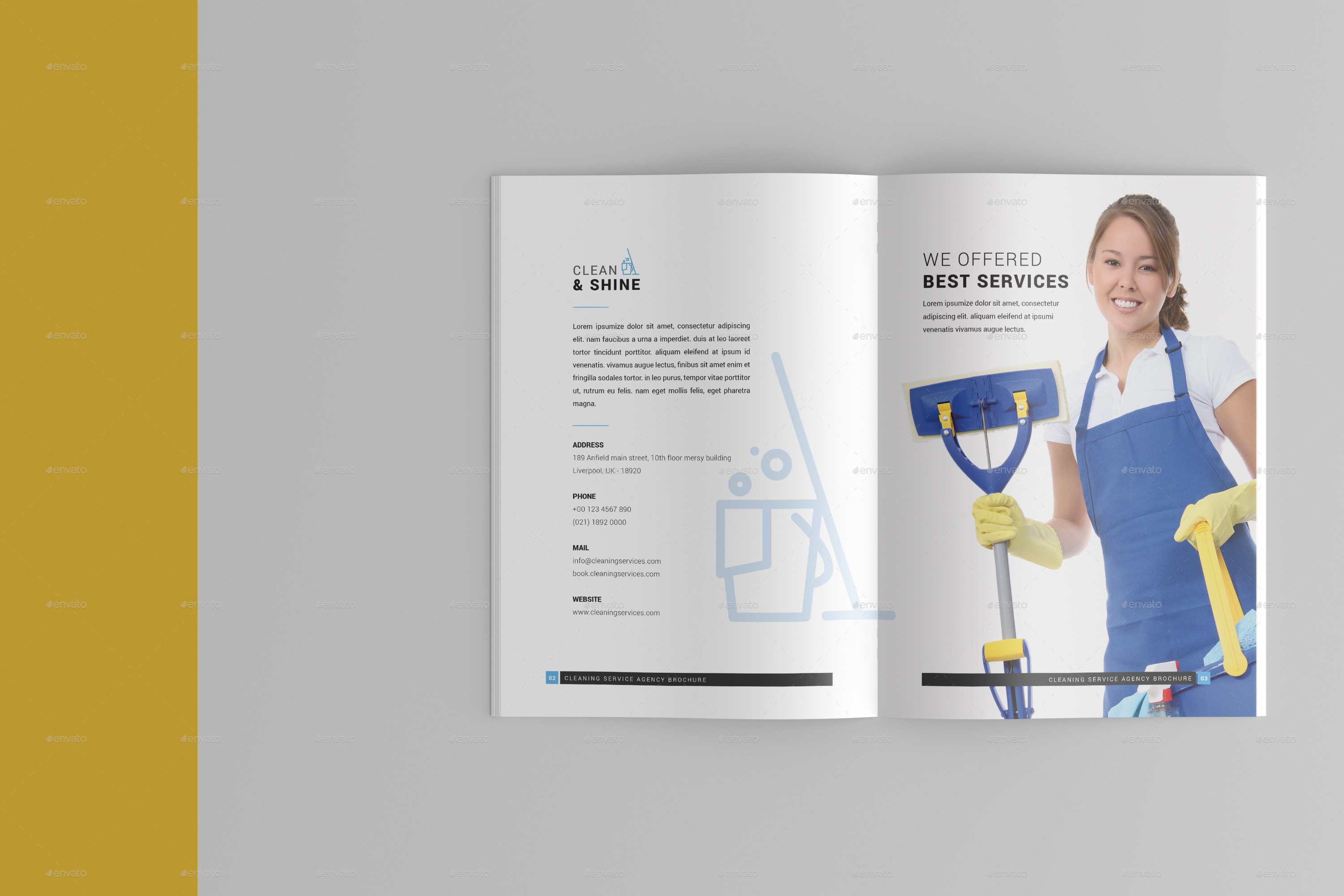 Cleaning Services Brochure Template, Print Templates | GraphicRiver