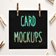 6 Gold Clothespin-Style Card Mockups by sparklestock | GraphicRiver
