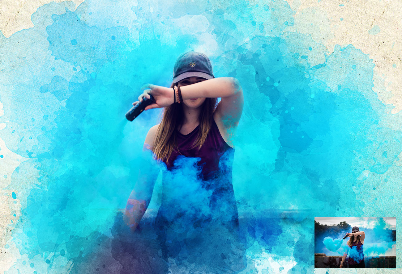 Watercolor Artist Photoshop Action, Add-ons | GraphicRiver