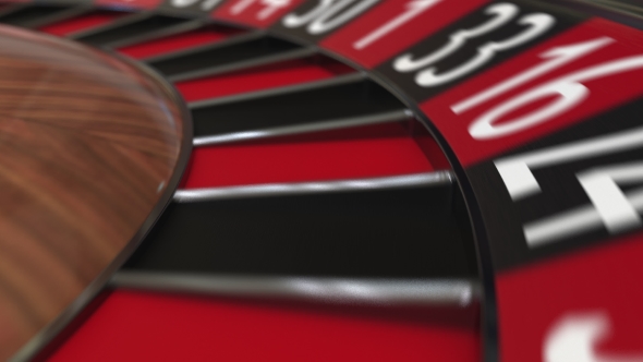 Casino Roulette Wheel Ball Hits 32 Thirty-two Red, Motion Graphics