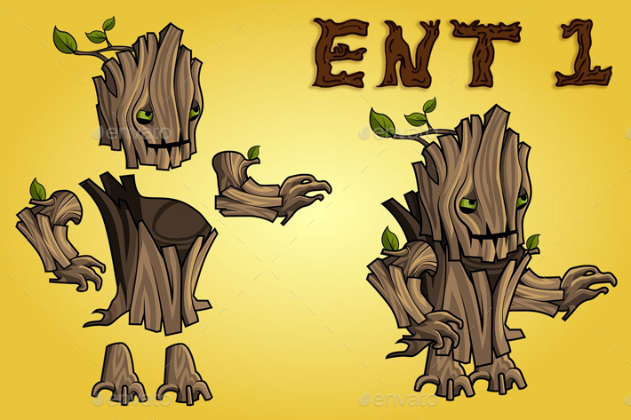 Ent 2D Game Character Sprite Sheet, Game Assets | GraphicRiver