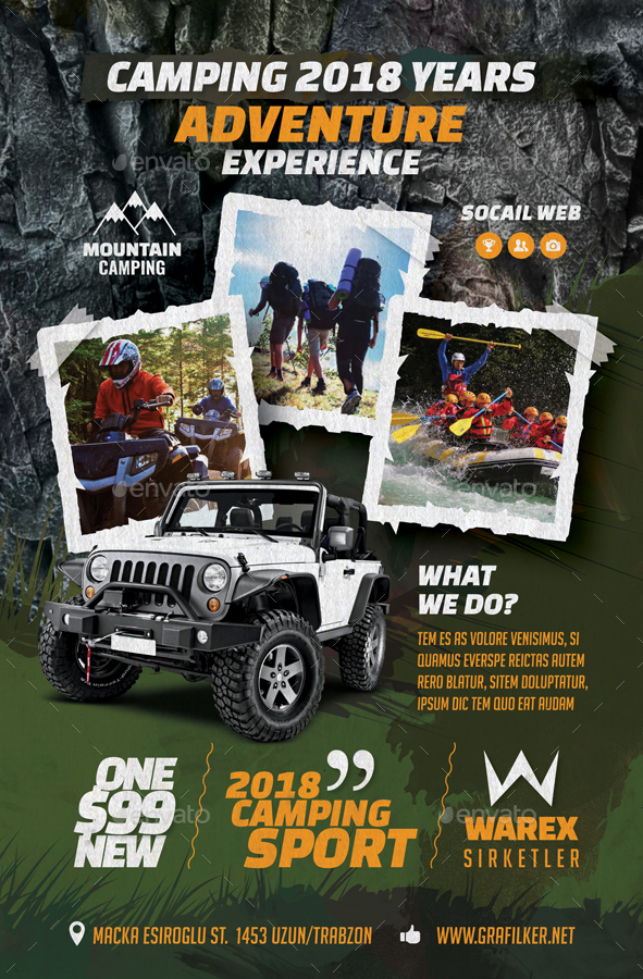 Camping Adventure Poster Templates, Print Templates | GraphicRiver