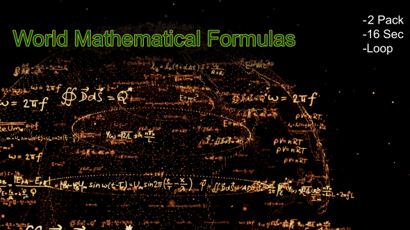 World Mathematical Formulas 02, Motion Graphics | VideoHive