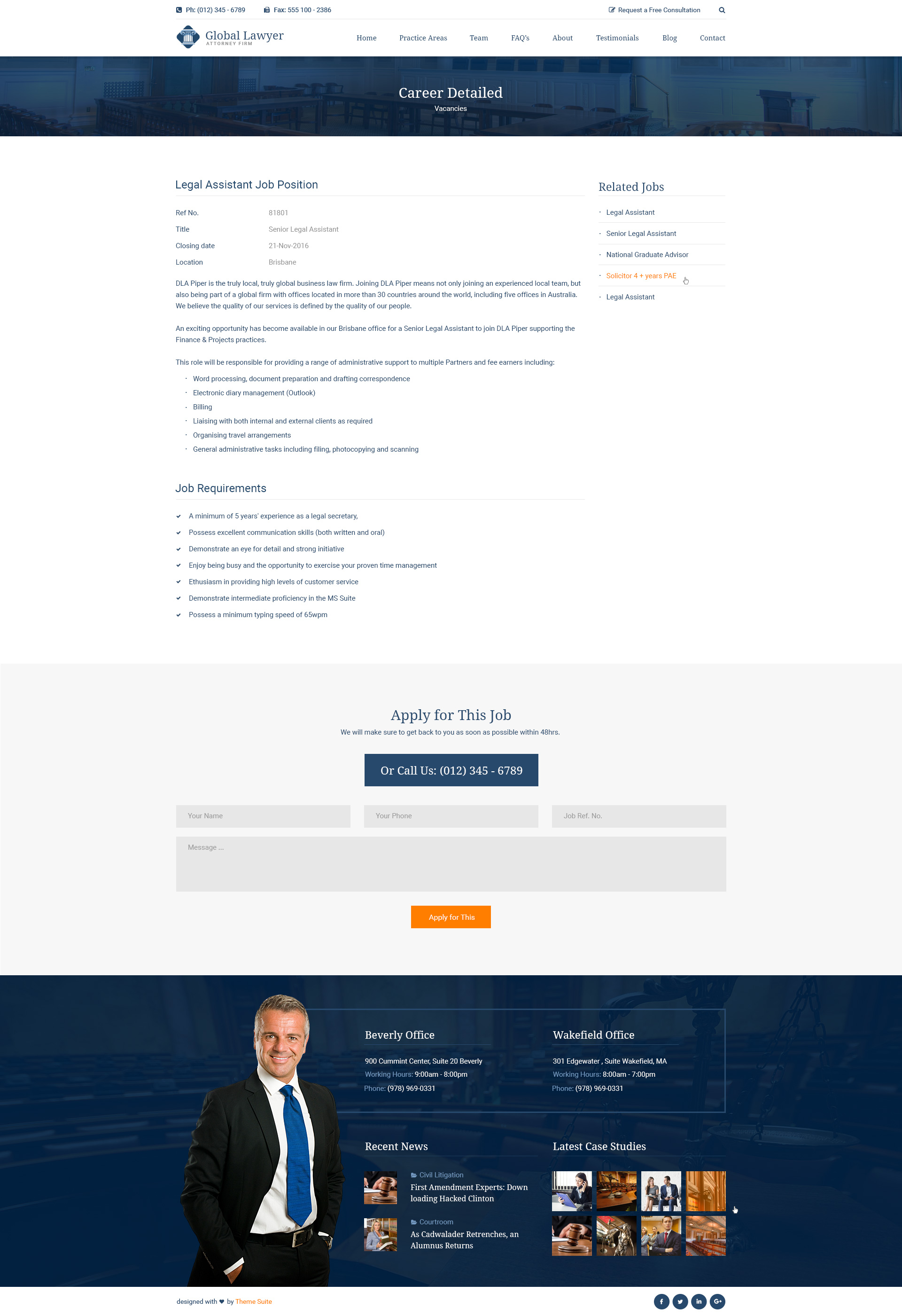 Lawyer - Legal HTML Template for Attorneys and Law Firms by themesuite