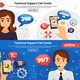 Call Center 2 Horizontal Banners, Vectors | GraphicRiver