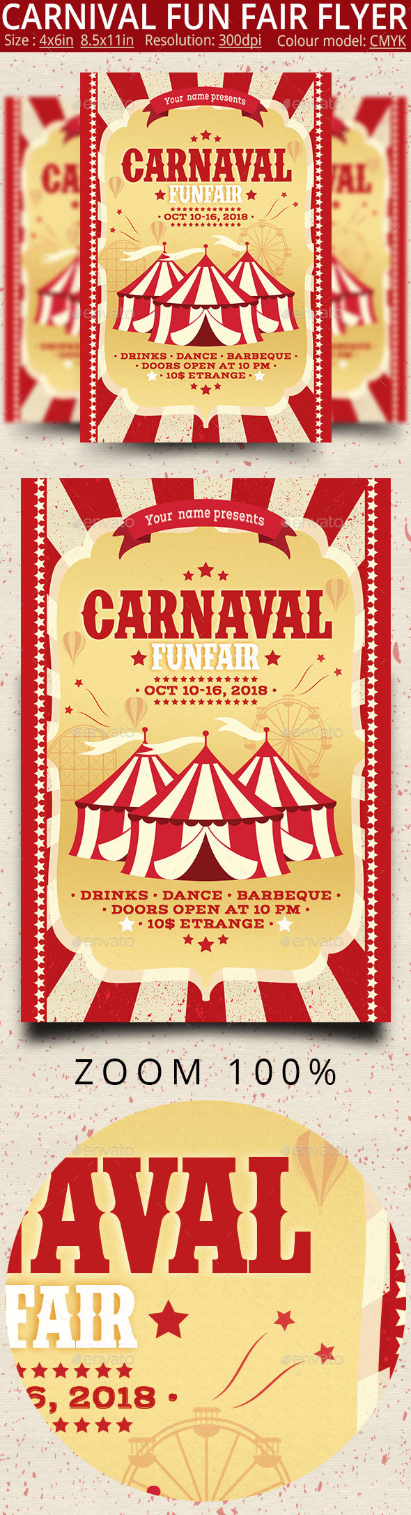 Carnival Fun Fair Flyer Poster by oloreon | GraphicRiver