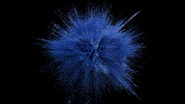 Colorful Powder Particles Fly After Being Exploded, Motion Graphics