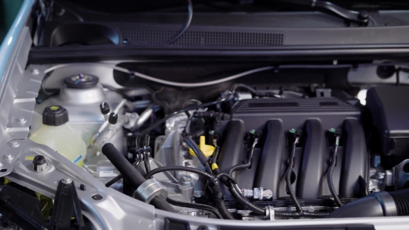 Shot of the Inside of the Machine, the Transport Vehicle Is in the ...