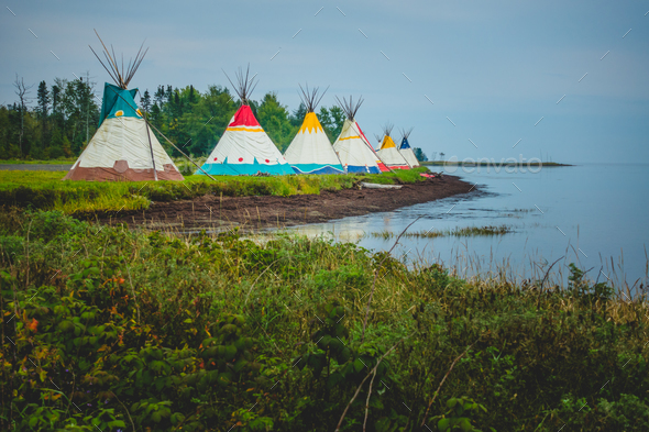 Traditional tents of native Americans Stock Photo by aetb | PhotoDune