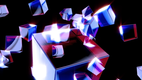 Falling Glass Boxes, Motion Graphics | VideoHive