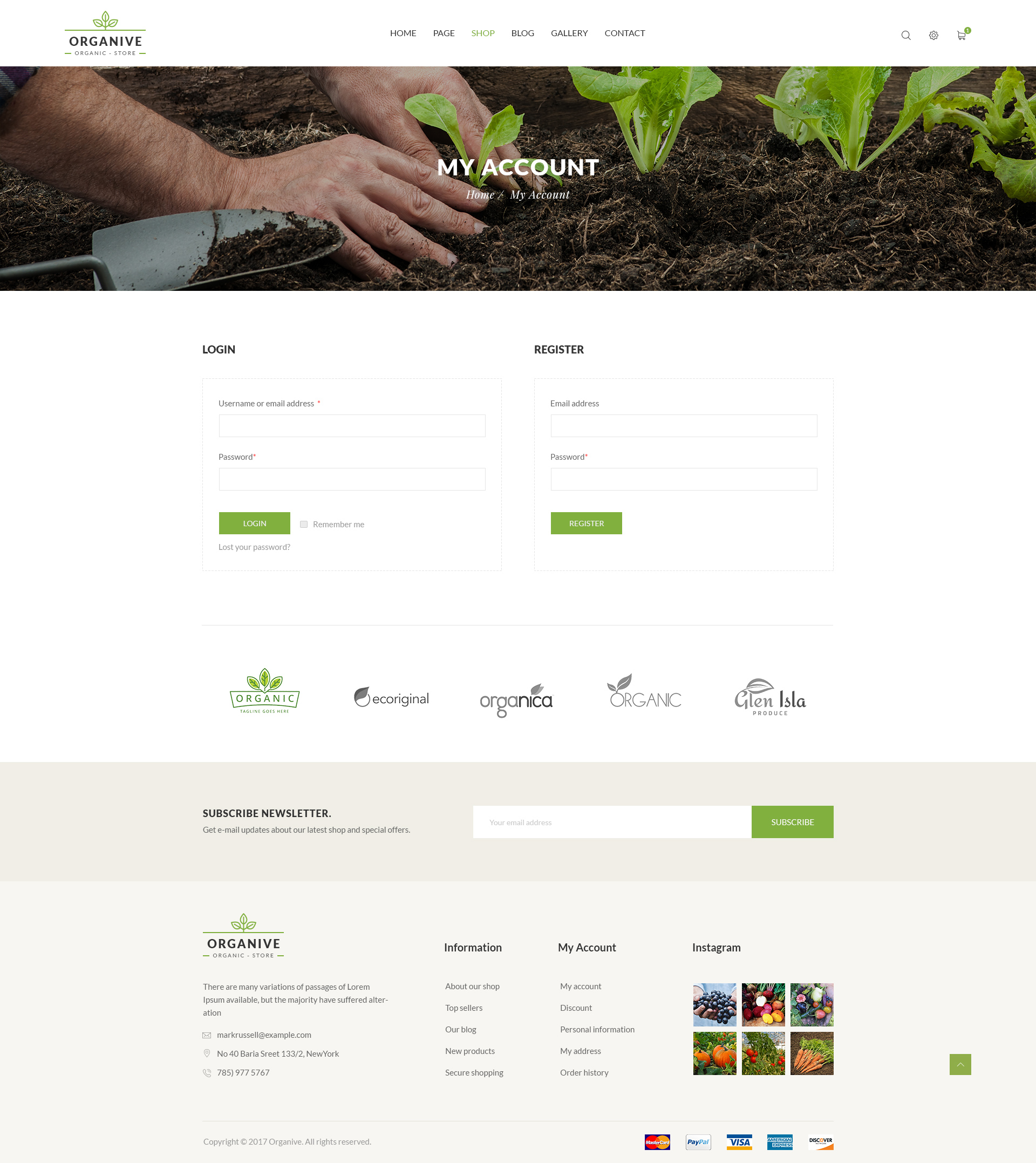 Organive - Organic Store & Eco Food Products PSD Template by AuThemes