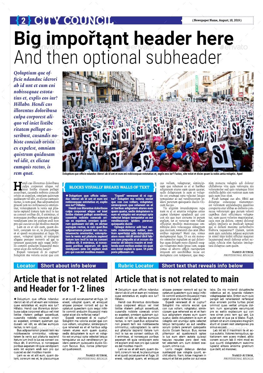 Daily Newspaper, Print Templates | GraphicRiver