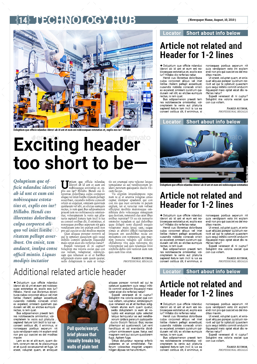 Daily Newspaper, Print Templates | GraphicRiver