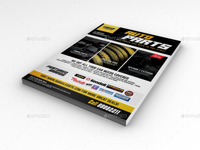 Automotive Parts Supply Center Flyer, Print Templates | GraphicRiver