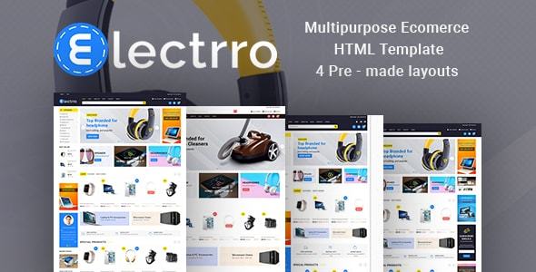 Electrro - Responsive Multipurpose E-Commerce HTML5 Template by aaryaweb