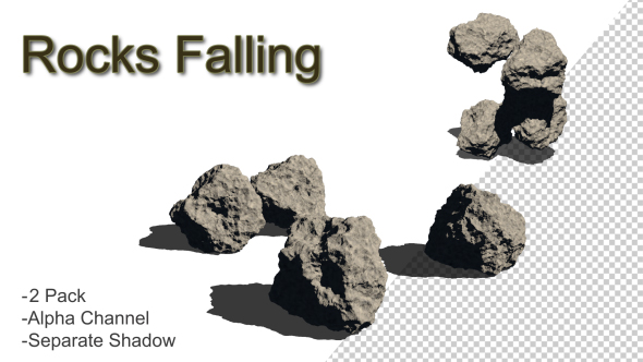 Rocks Falling, Motion Graphics | VideoHive