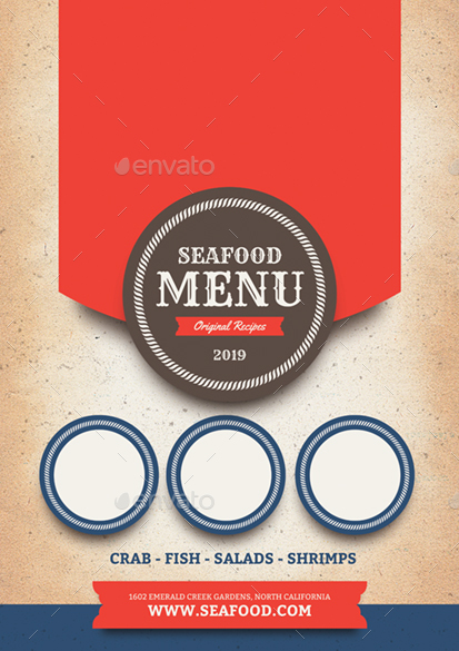 Seafood Menu, Print Templates | GraphicRiver
