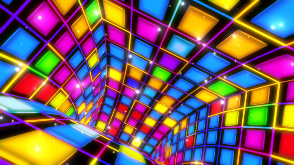 Flashing Colorful Tunnel, Motion Graphics | VideoHive