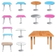 Empty Table Set, Vectors | GraphicRiver