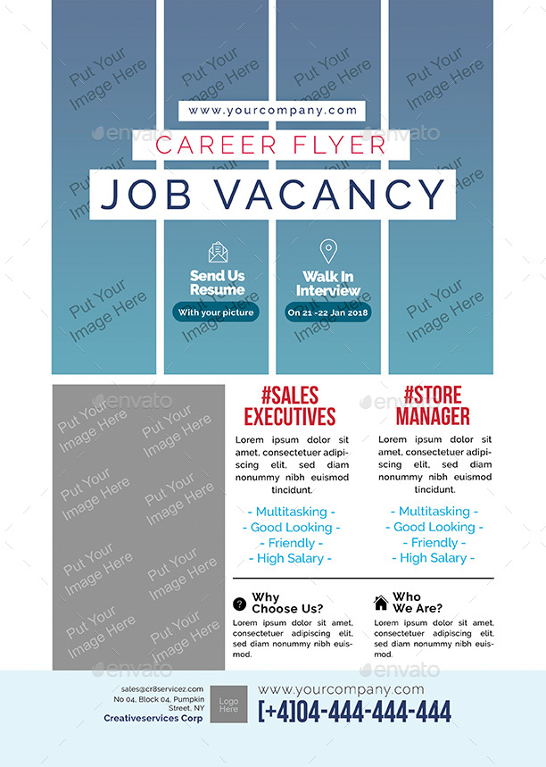 Job Vacancy Flyer, Print Templates | GraphicRiver