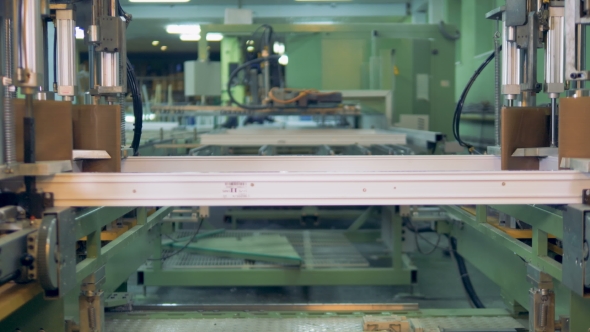 An Automatic Assembling Line for Window Frames of PVC Profiles, Stock ...