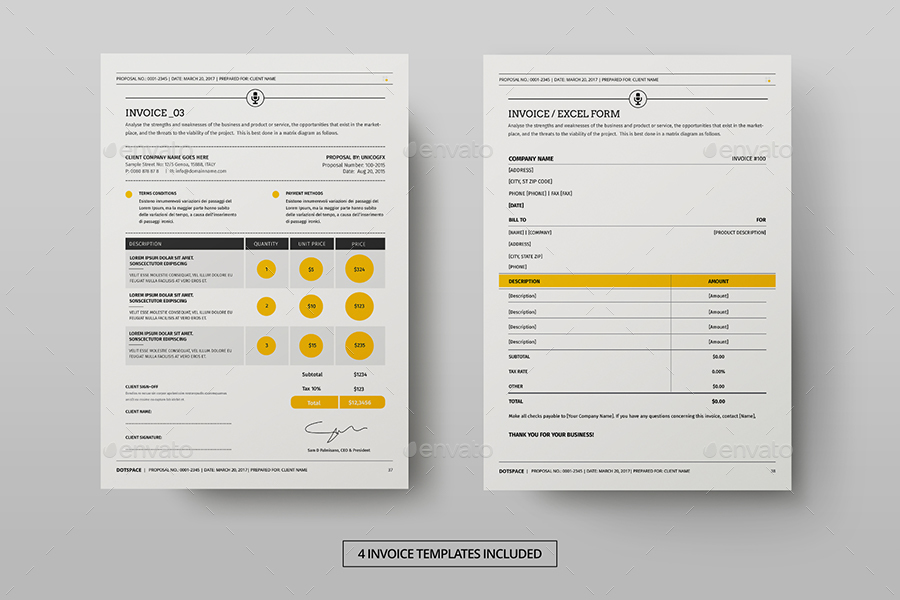 +40 Pages Full Proposal Package A4 / US Letter, Print Templates ...