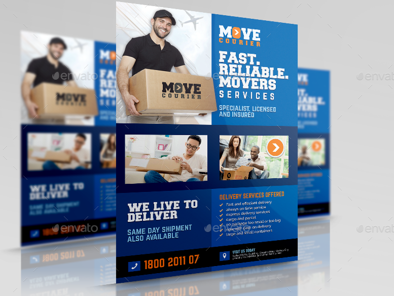 Cargo and Logistic Services Flyer, Print Templates | GraphicRiver