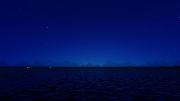 In the Night Cargo Ships Sailing From Open Sea, Motion Graphics | VideoHive