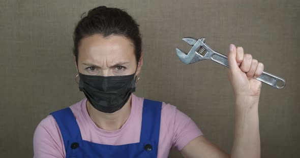 Plumber in Medical Mask, Stock Footage | VideoHive