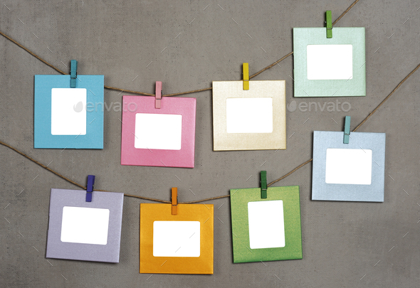 multi colored photo frames Stock Photo by annakhomulo | PhotoDune