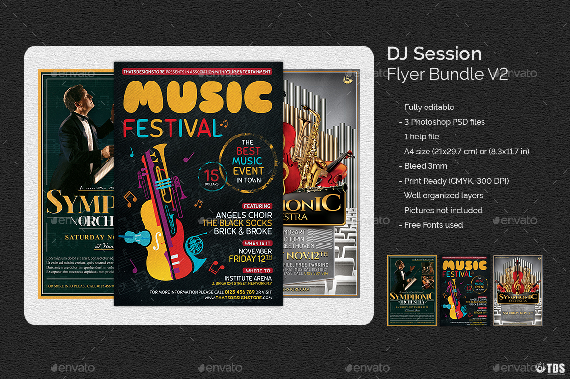 Special Orchestra Flyer Bundle, Print Templates | GraphicRiver