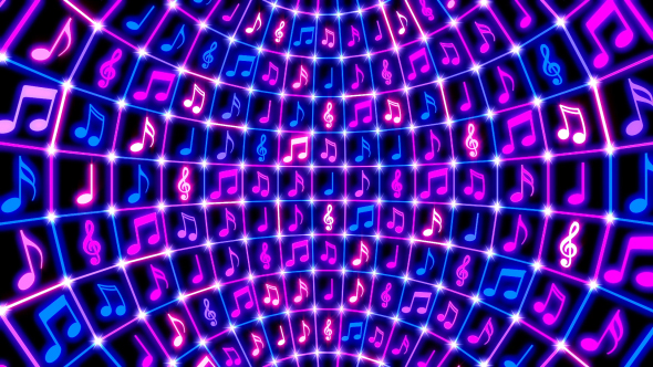 Flashing Music Notes, Motion Graphics | VideoHive