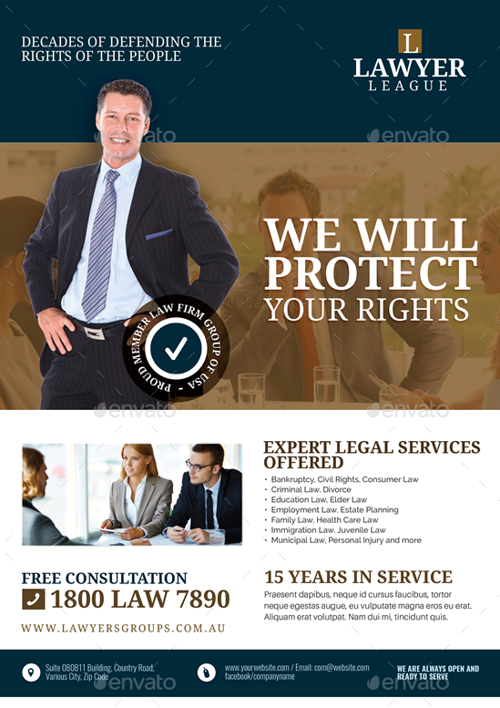 Law and Legal Counsel Flyer, Print Templates | GraphicRiver