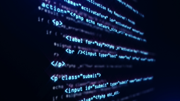 Programming Code Running Down in Terminal, Motion Graphics | VideoHive