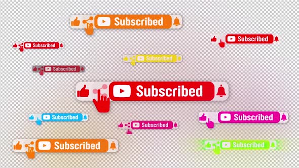 Youtube Fancy Subscribe Buttons, Motion Graphics | VideoHive