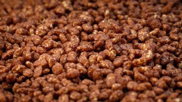 Chocolate Rice Puff Cereal Rotating, Stock Footage | VideoHive
