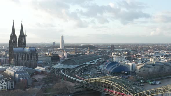 Trains Driving on Multitrack Railway Line and Switches at Main Train ...