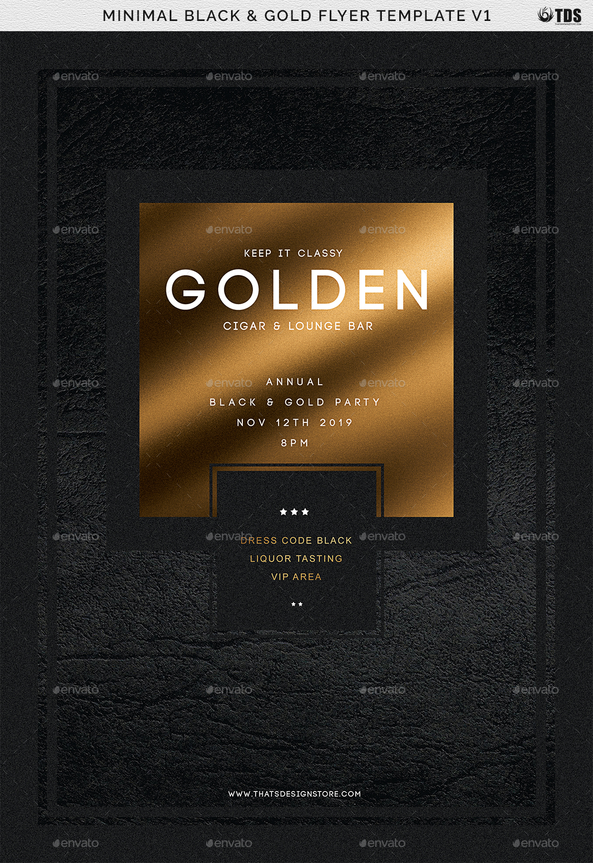 Minimal Black and Gold Flyer Template V1 by lou606 | GraphicRiver