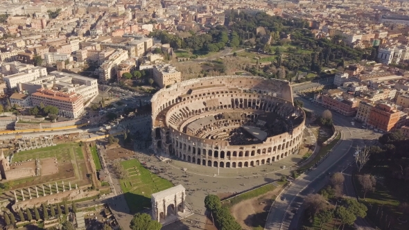 Aerial View of Colosseum, Stock Footage | VideoHive